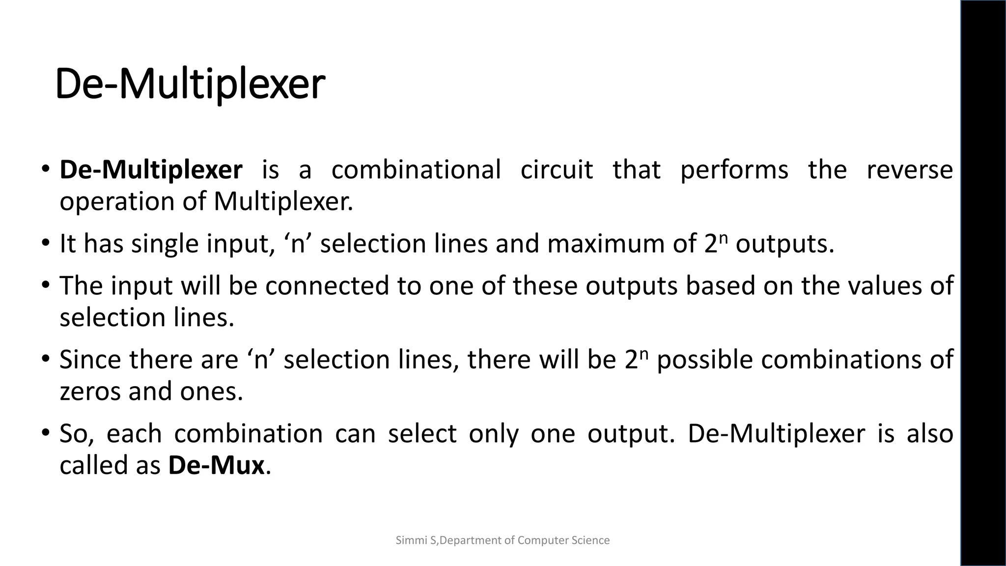 Multiplexer in Digital Electronics/Computer Organization | PDF