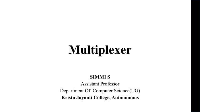 Multiplexer in Digital Electronics/Computer Organization | PDF