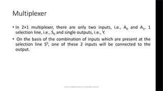 Multiplexer in Digital Electronics/Computer Organization | PDF