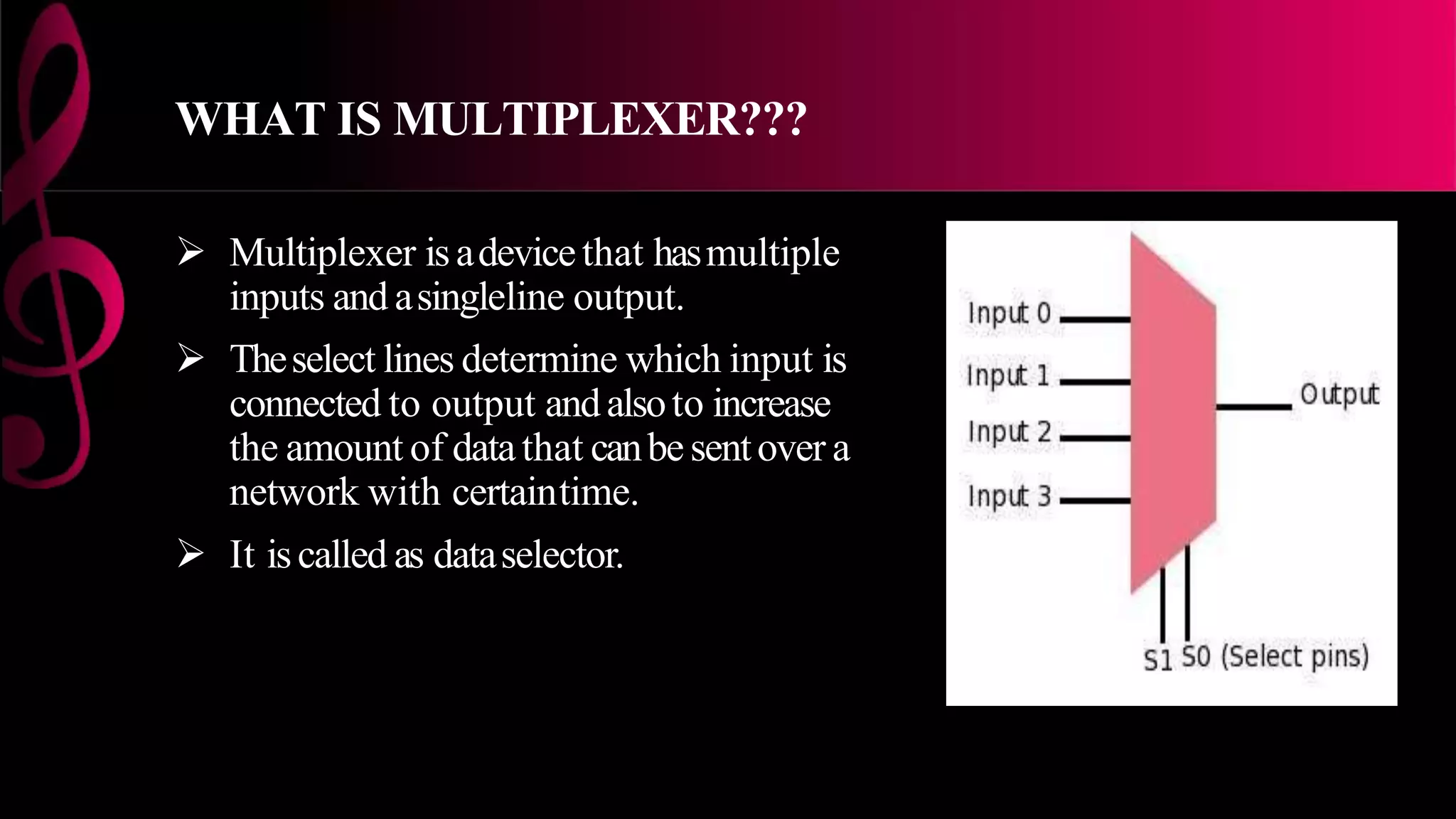 Multiplexer and DeMultiplexer | PPTX