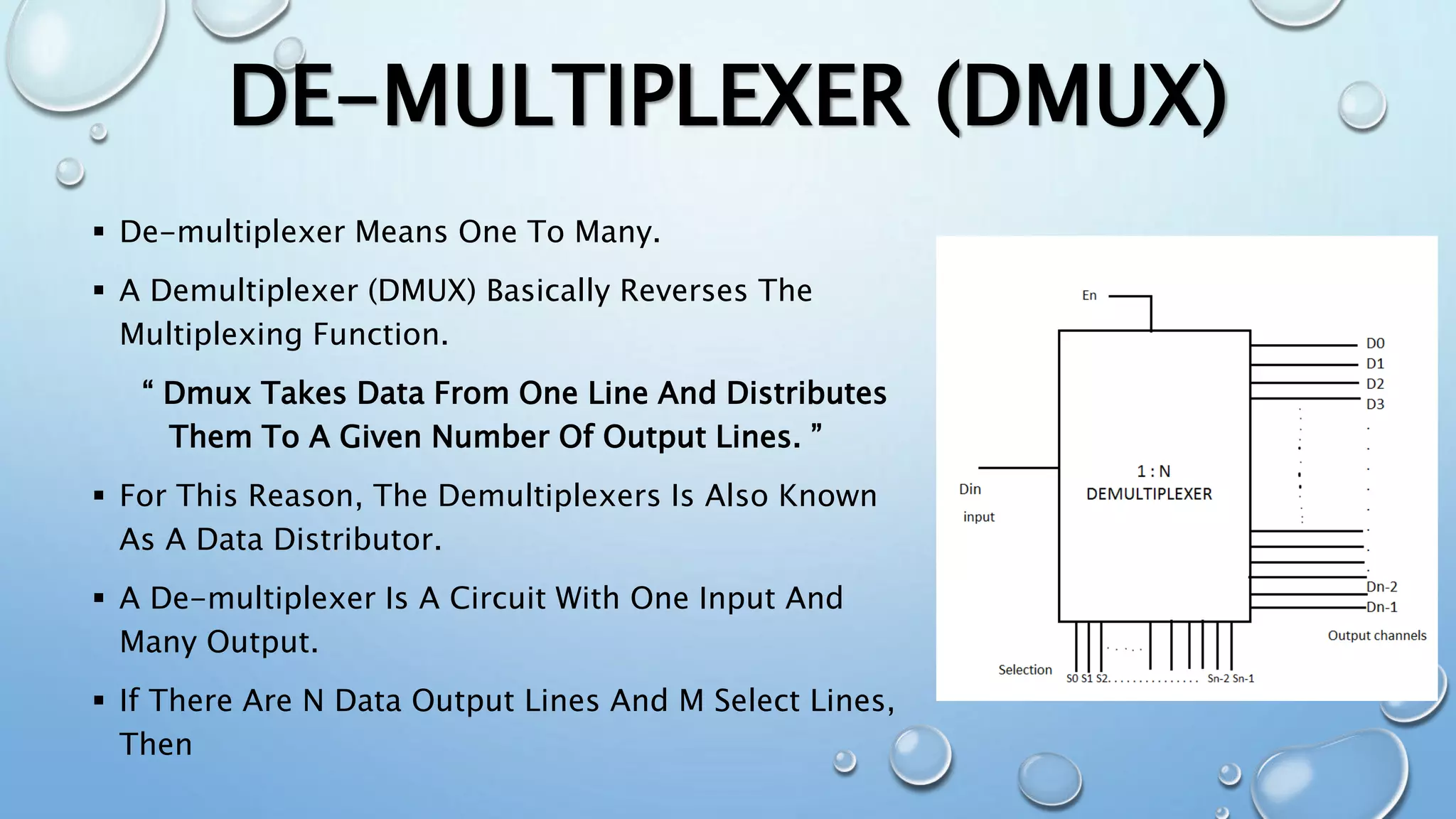 Multiplexer and De-Multiplexer | PPTX