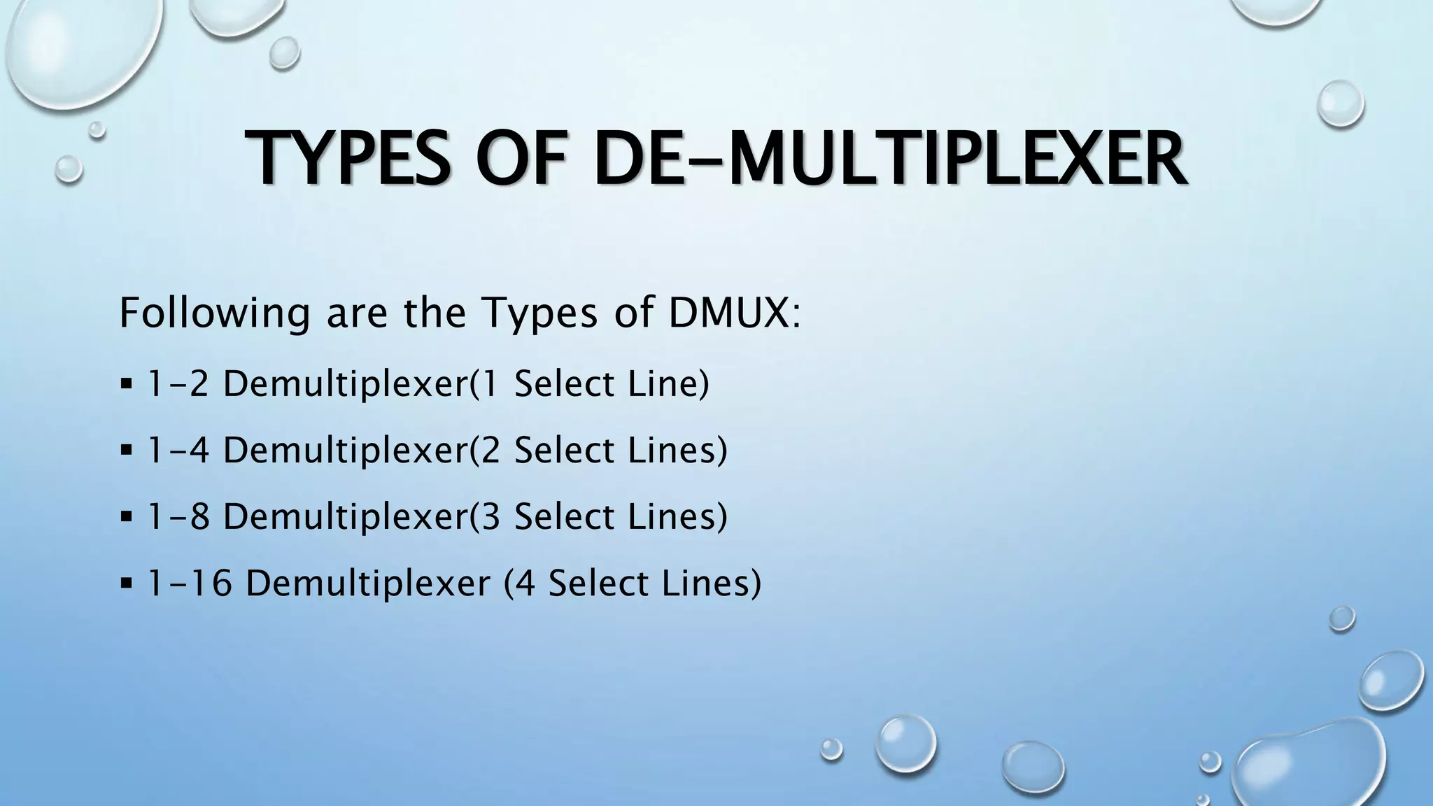 Multiplexer and De-Multiplexer | PPTX