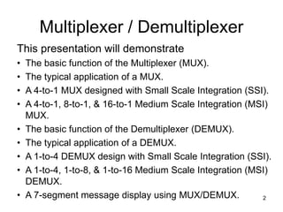 Multiplexer_ and_ Demultiplexer. .ppt. | PPT