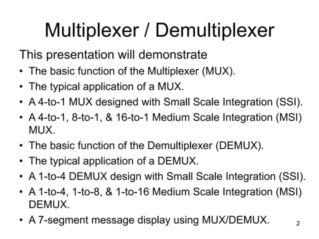 Multiplexer_ and_ Demultiplexer. .ppt. | PPT | Operating Systems | Computer Software and ...