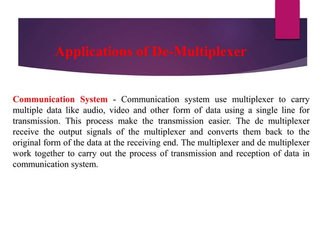 MULTIPLEXER AND DEMULTIPLXERwjdwdwdd.ppt