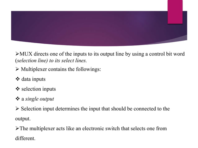 MULTIPLEXER AND DEMULTIPLXERwjdwdwdd.ppt