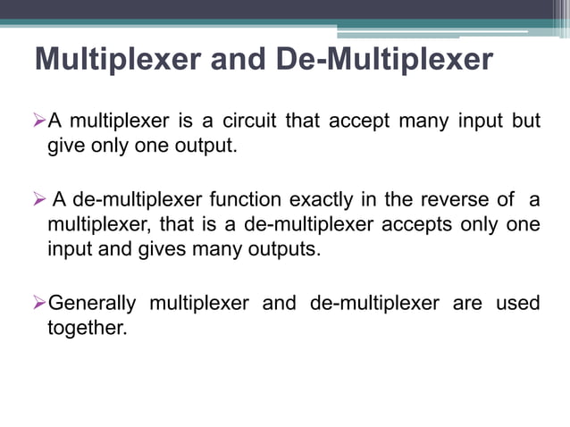 Multiplexer & de multiplexer | PPTX | Computer Software and Applications | Computing