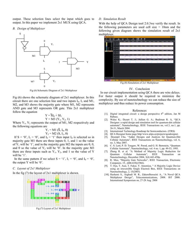 Multiplexer Design Based On Majority Gate With Quantum Cellular Automata Pdf