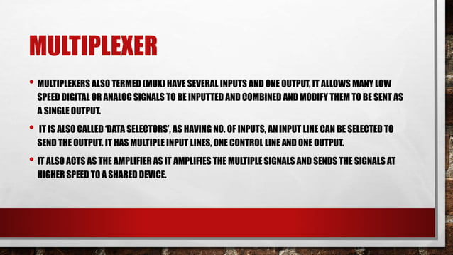 Multiplexer | PPTX