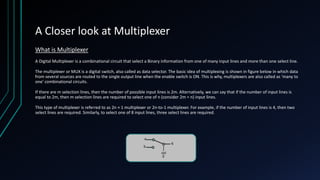 MULTIPLEXER Circuit in Digital system/electronics/logic | PPTX