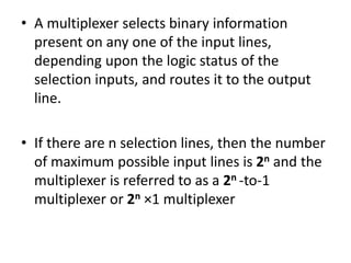 Multiplexers | PPTX