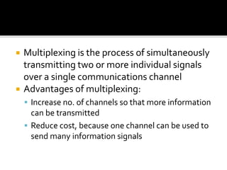 Multiplexing | PPTX | Digital Audio | Computer Software and Applications