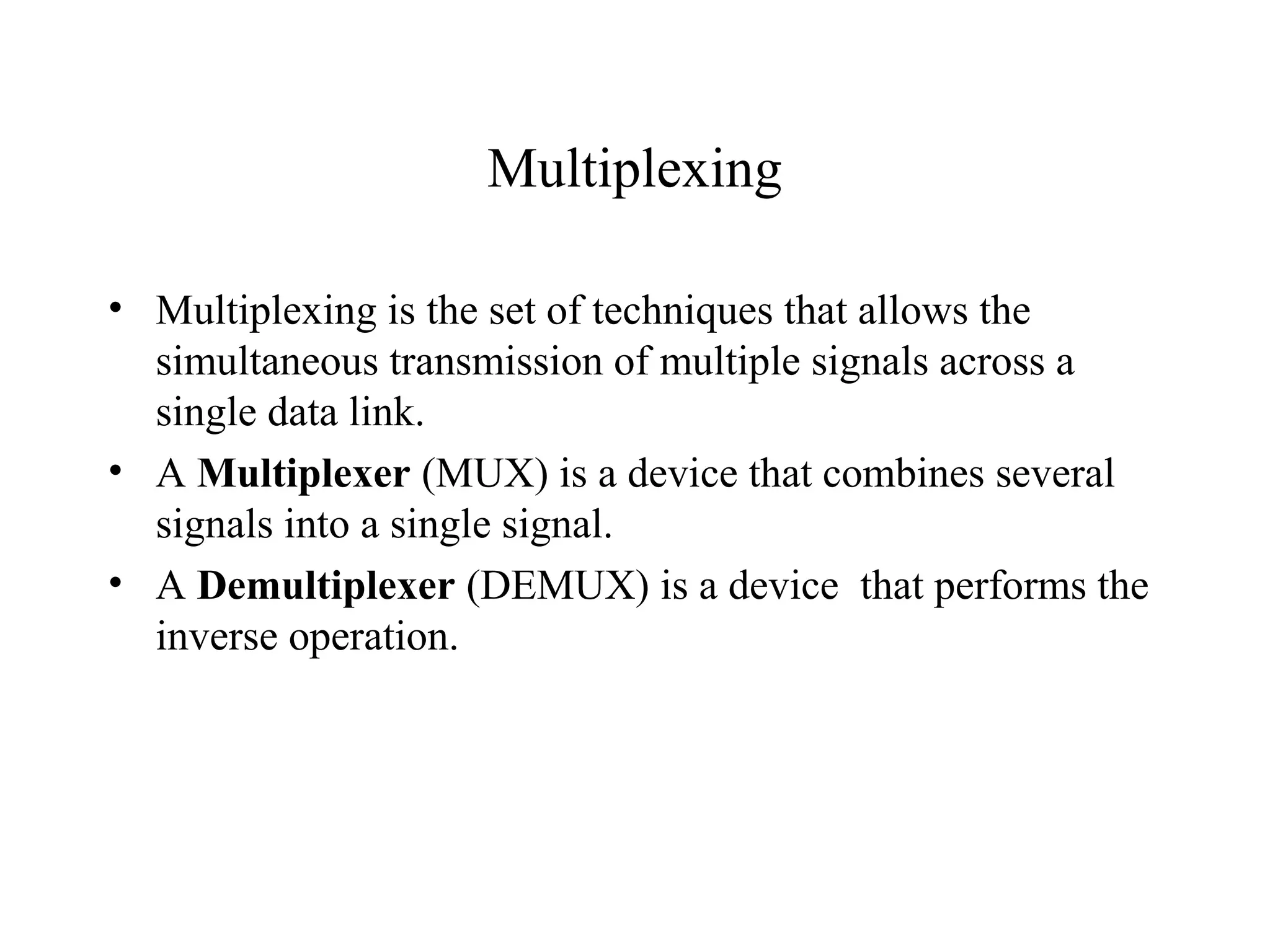 Multiplexing | PPT