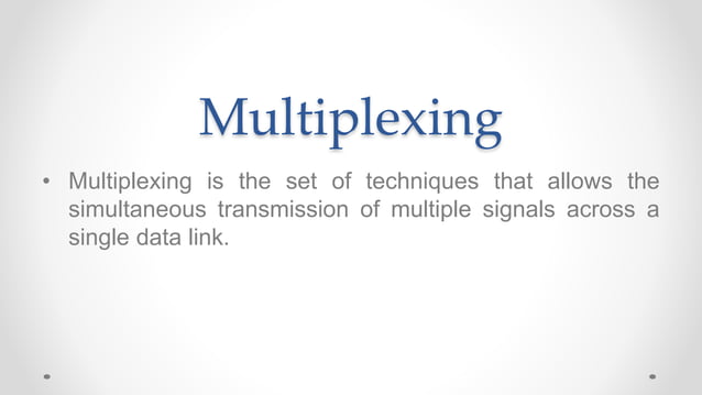Multiplexing and Frequency Division Multiplexing | PPTX
