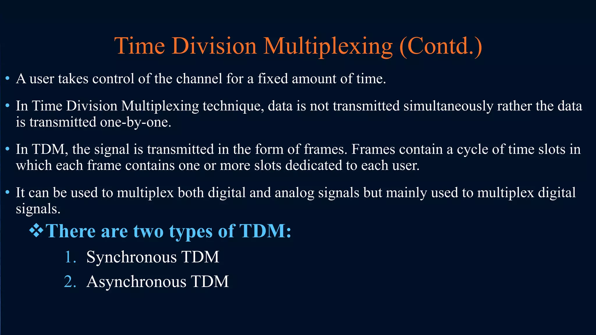 Multiplexing | PPTX | Computer Networking | Computing