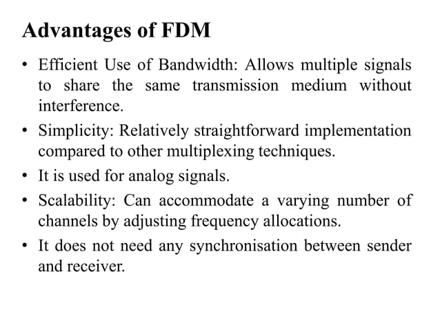 Frequency division multiplexing (FDM).pptx | Computer Networking ...