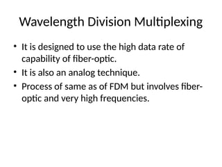 Multiplexing and its ddetailed types with examples | PPTX