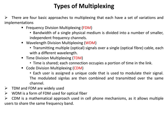 Introduction to multiplexing, packet switching.pptx | Computer Networking | Computing