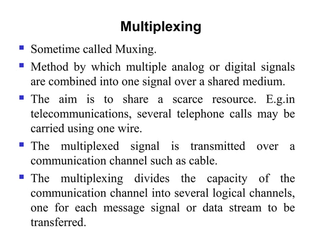 Multiplexing and spreading | PPT | Digital Audio | Computer Software ...