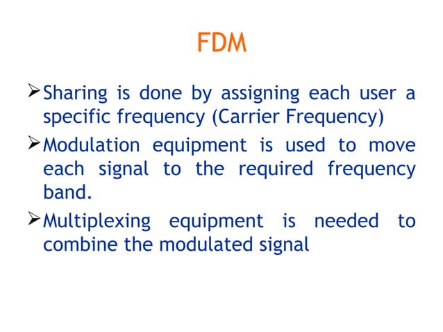 Multiplexing and switching(TDM ,FDM, Data gram, circuit switching) | PPT