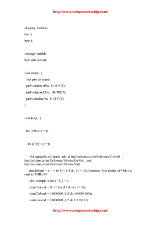 Multiplexing With Arduino and the 74HC595 | PDF