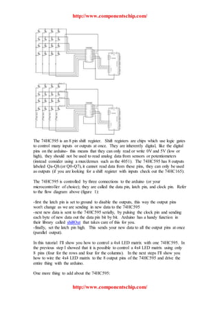 Multiplexing With Arduino and the 74HC595 | PDF