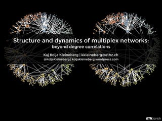 Structure and dynamics of multiplex networks: beyond degree correlations | PDF