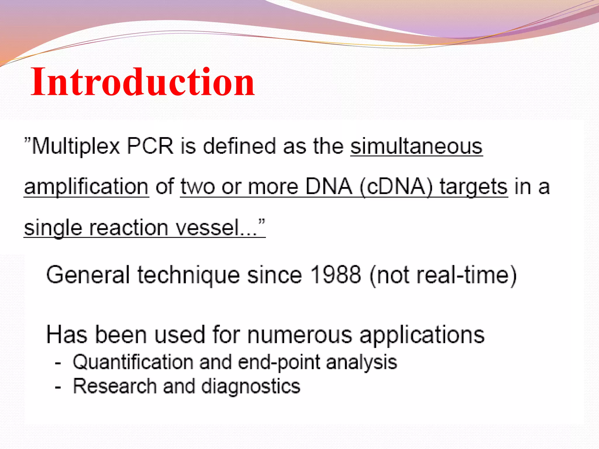 Multiplex pcr | PPTX