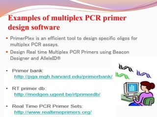 Multiplex pcr | PPTX