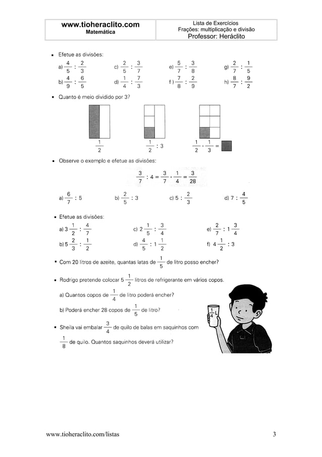Multiplicacao Divisao De Fracoes | PDF