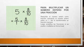 Multiplicar Fracciones Con Numeros Enteros