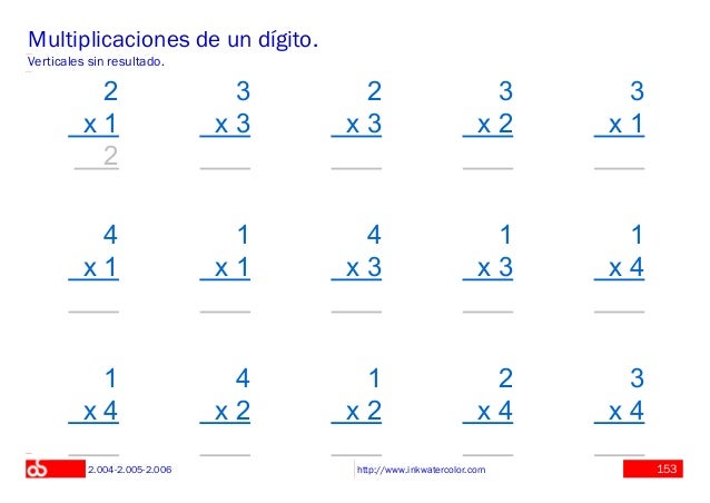 Multiplicacion segundo grado