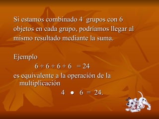 Multiplicar Mediante Suma Repetida.Ppt Gina | PPT