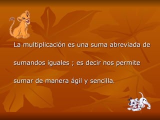 Multiplicar Mediante Suma Repetida.Ppt Gina | PPT