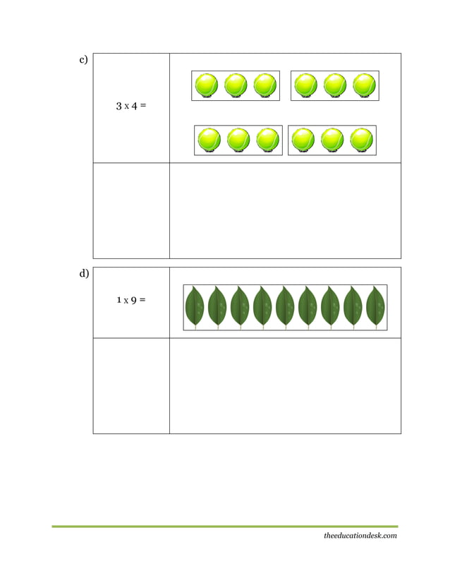 Maths: Multiplication Worksheet (CBSE Grade II ) | PDF