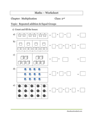 Maths: Multiplication Worksheet (CBSE Grade II ) | PDF