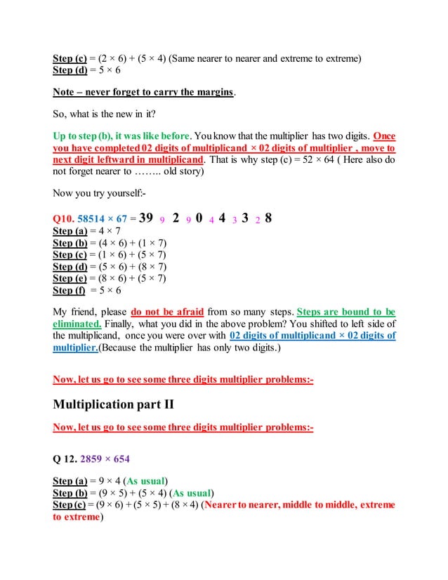 Multiplication | DOCX | Games and Puzzles | Hobbies & Interests