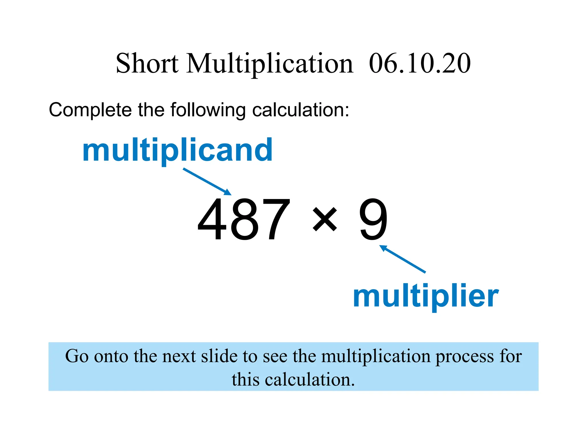 Multiplication basics and by column213452094.ppt