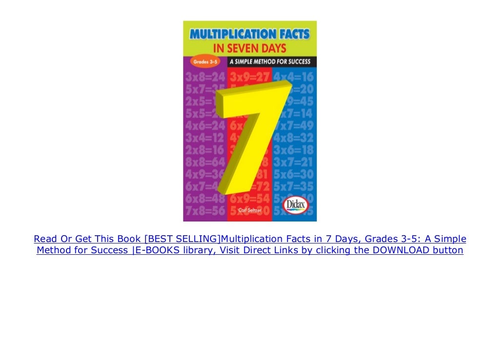 BEST SELLING Multiplication Facts In 7 Days Grades 3 5 A Simple Me best-selling-multiplication-facts-in-7-days-grades-3-5-a-simple-me