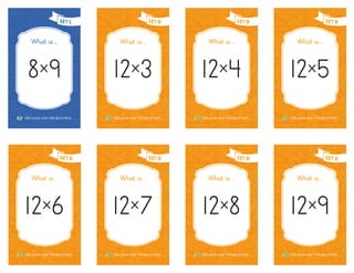Multiplication-Flashcards- exercises math | PDF