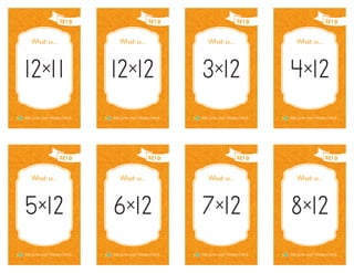 Multiplication-Flashcards- exercises math | PDF