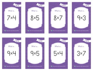 Multiplication-Flashcards- exercises math | PDF