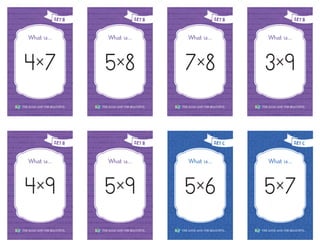 Multiplication-Flashcards- exercises math | PDF