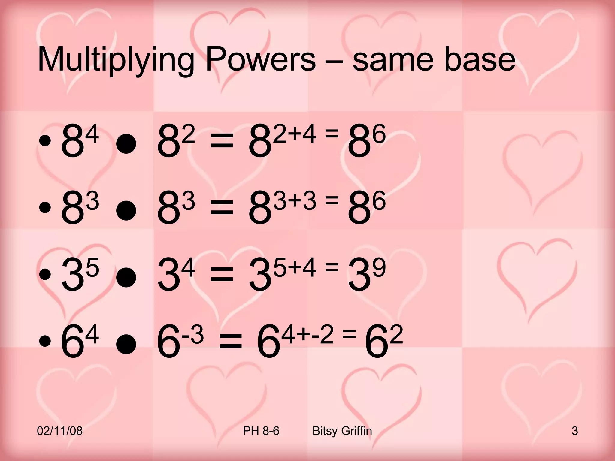 Multiplication Property Exponents | PPT