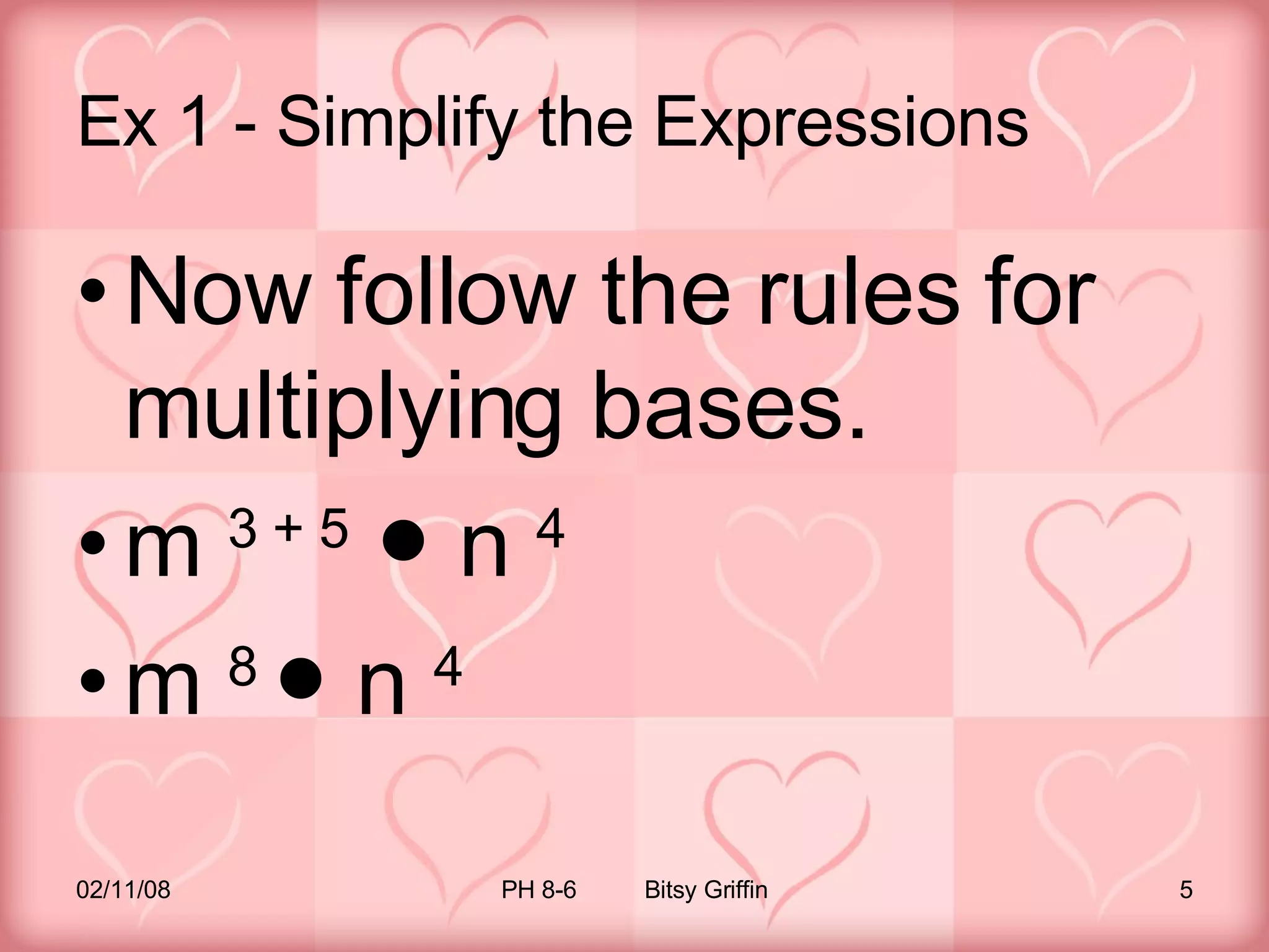 Multiplication Property Exponents | PPT