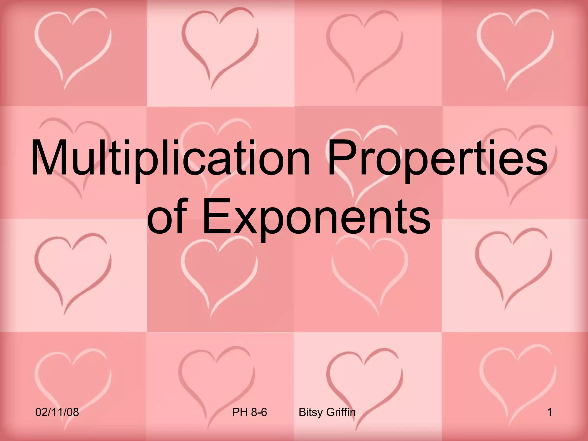 Multiplication Property Exponents | PPT