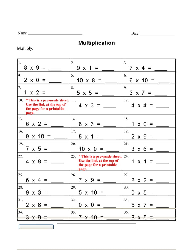 Multiplication (1) | DOC