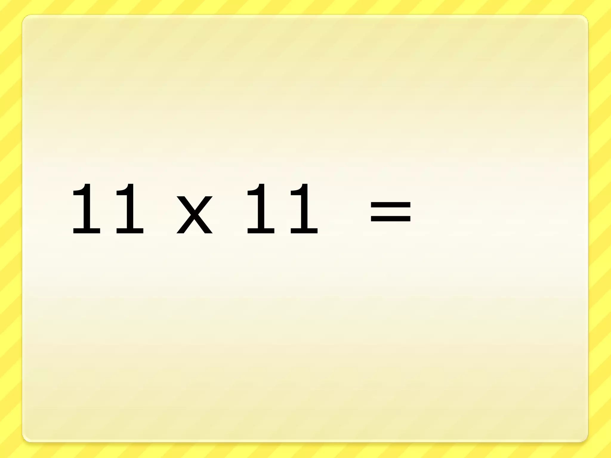 Multiplication 11s | PPSX