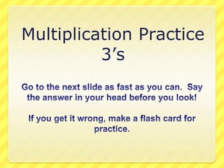 Multiplication 3s | PPT