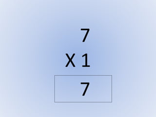 Multiplication 7s | PPTX